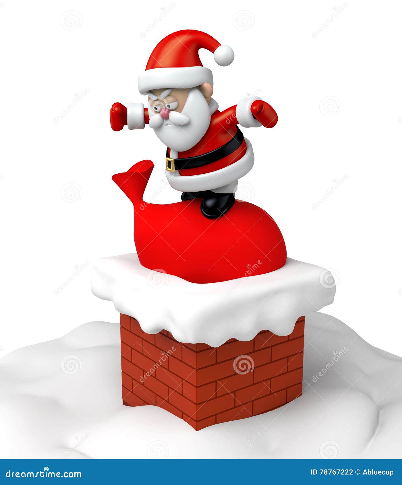 The Santa Claus stock illustration. Illustration of chimney - 78767222