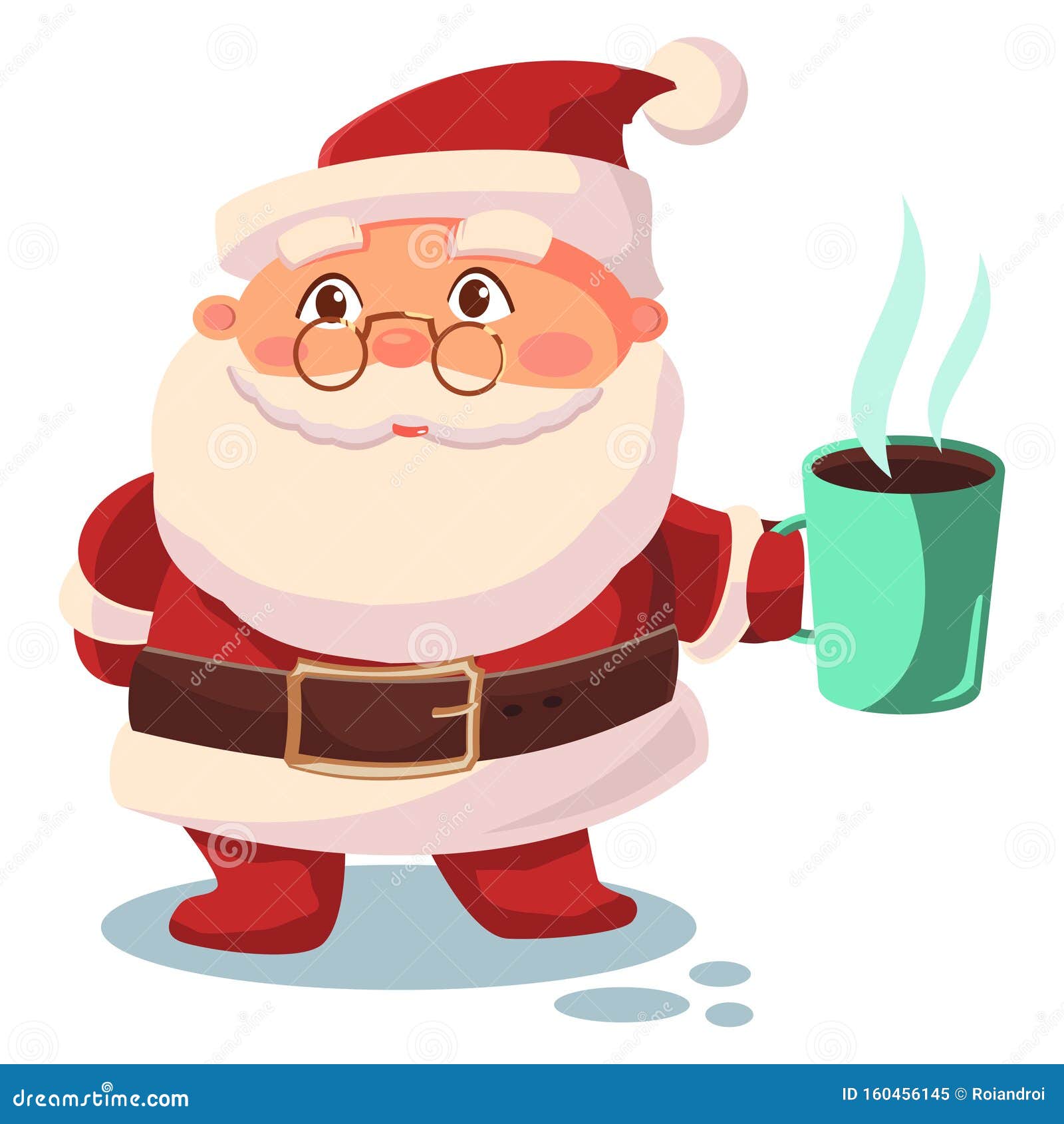 Santa Claus Drinks Coffee Vector Cartoon Character | CartoonDealer.com ...