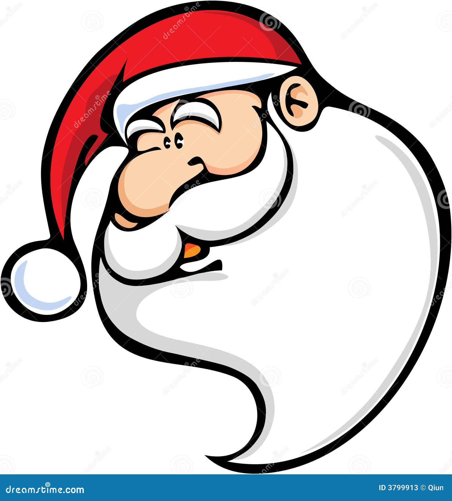 Santa Claus face stock illustration. Illustration of december - 3799913