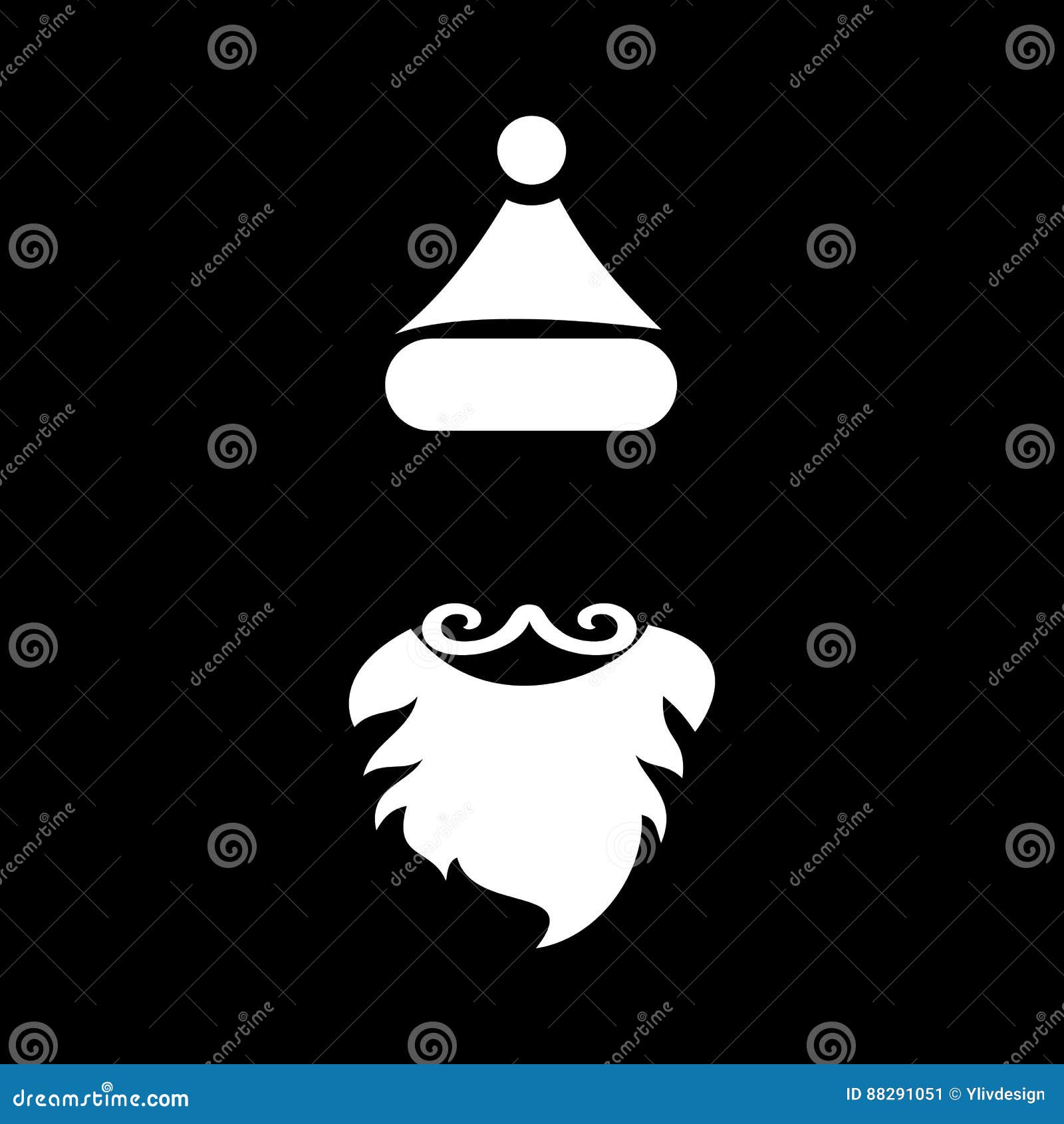 Santa Claus Face Icon, Simple Style Stock Vector - Illustration of ...