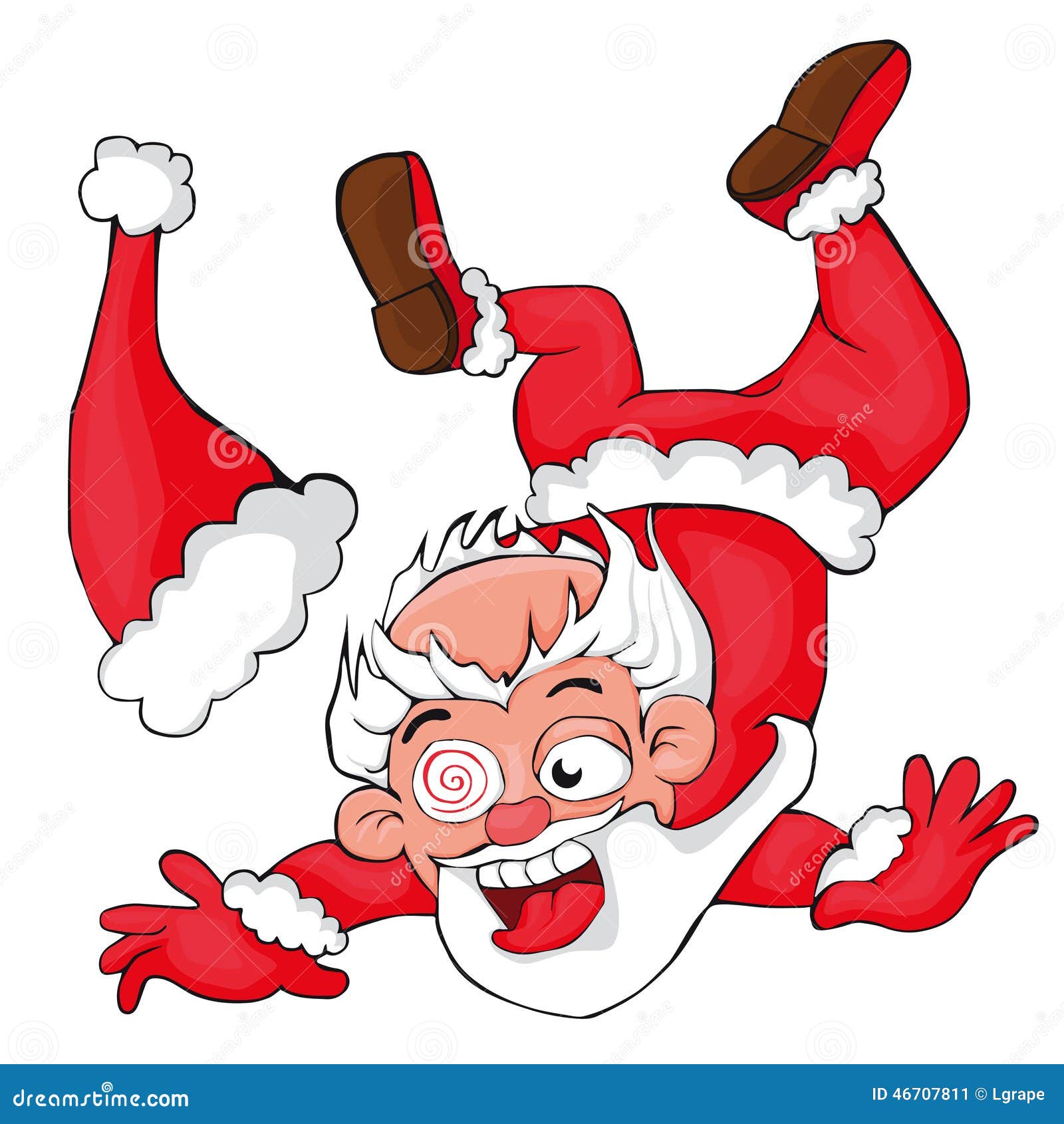 Santa Claus Falling. Cartoon Style Stock Vector - Image: 46707811