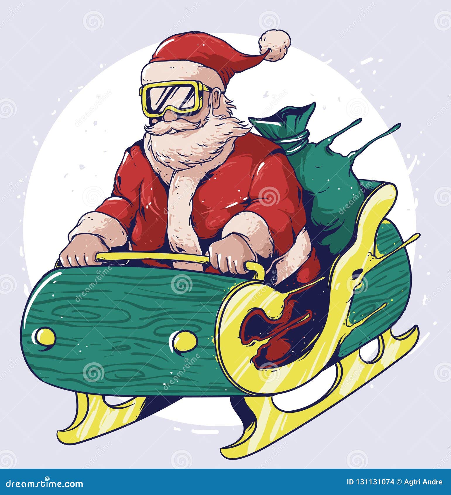 Santa Claus Fly Vector Design Stock Illustration - Illustration of logo ...