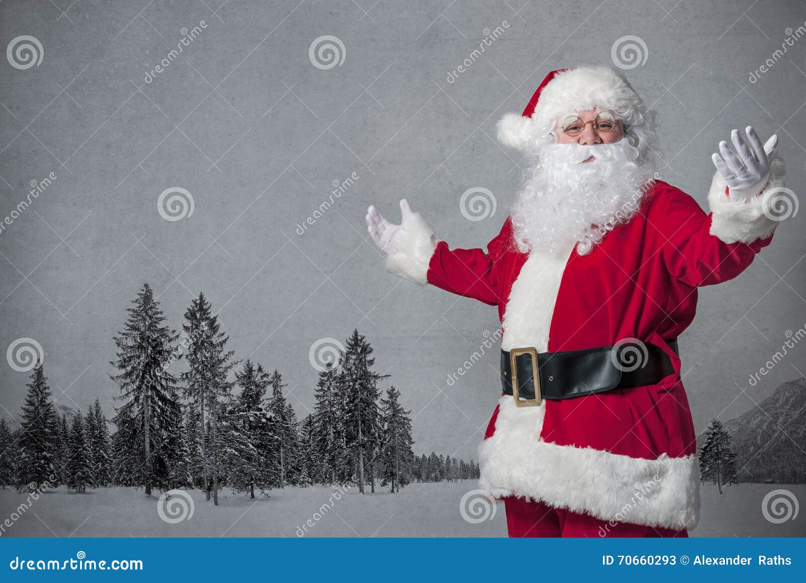Santa Claus gesturing stock image. Image of poster, outdoor - 70660293