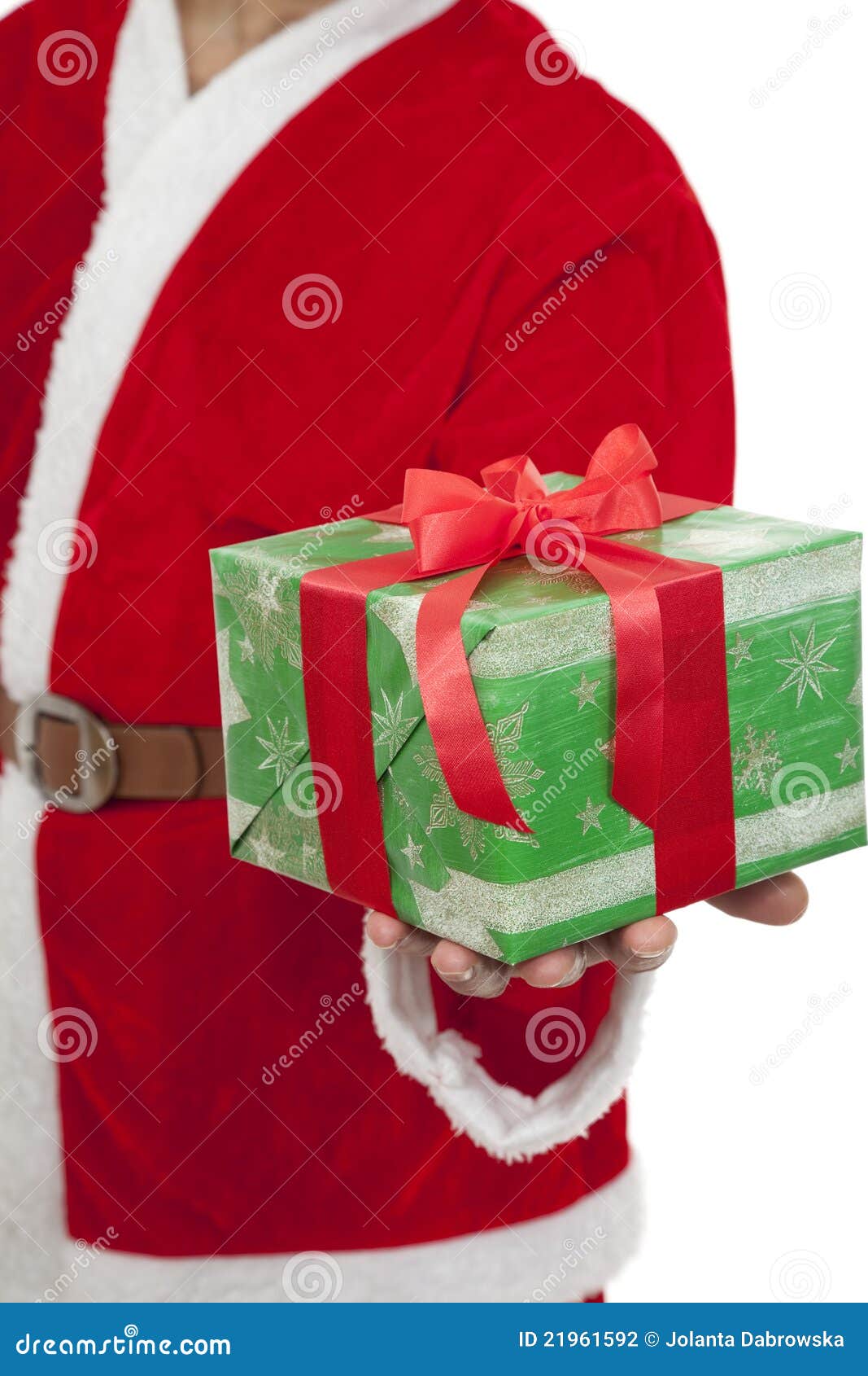 Santa Claus with gift stock photo. Image of christmas - 21961592