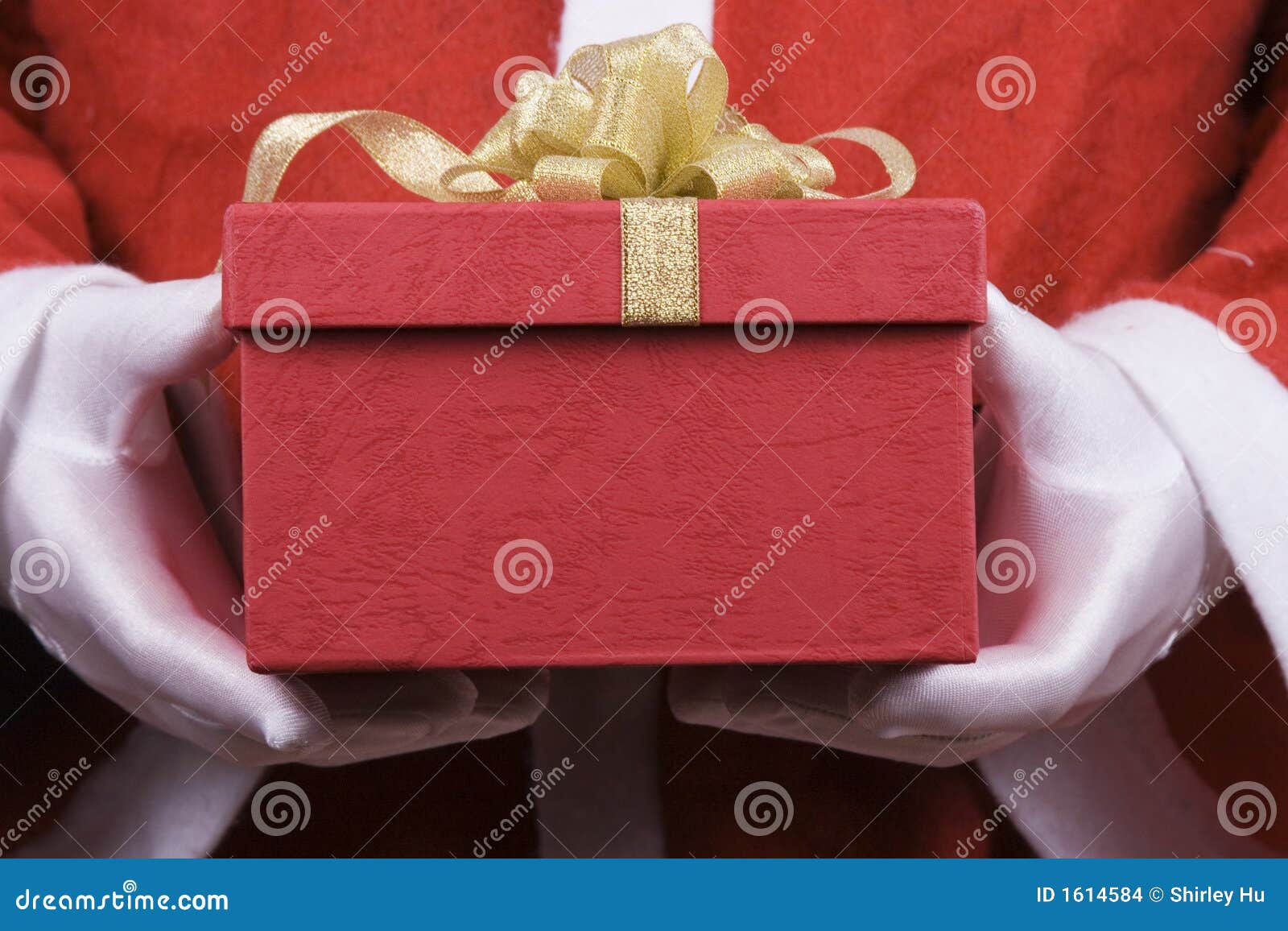 Santa Claus with Gift Box stock photo. Image of noel, close - 1614584