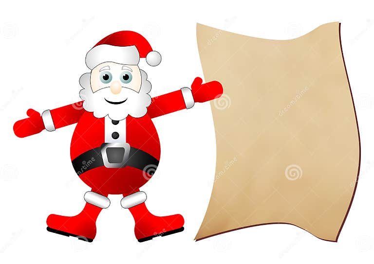 Santa Claus gift list stock vector. Illustration of decorative - 3325643