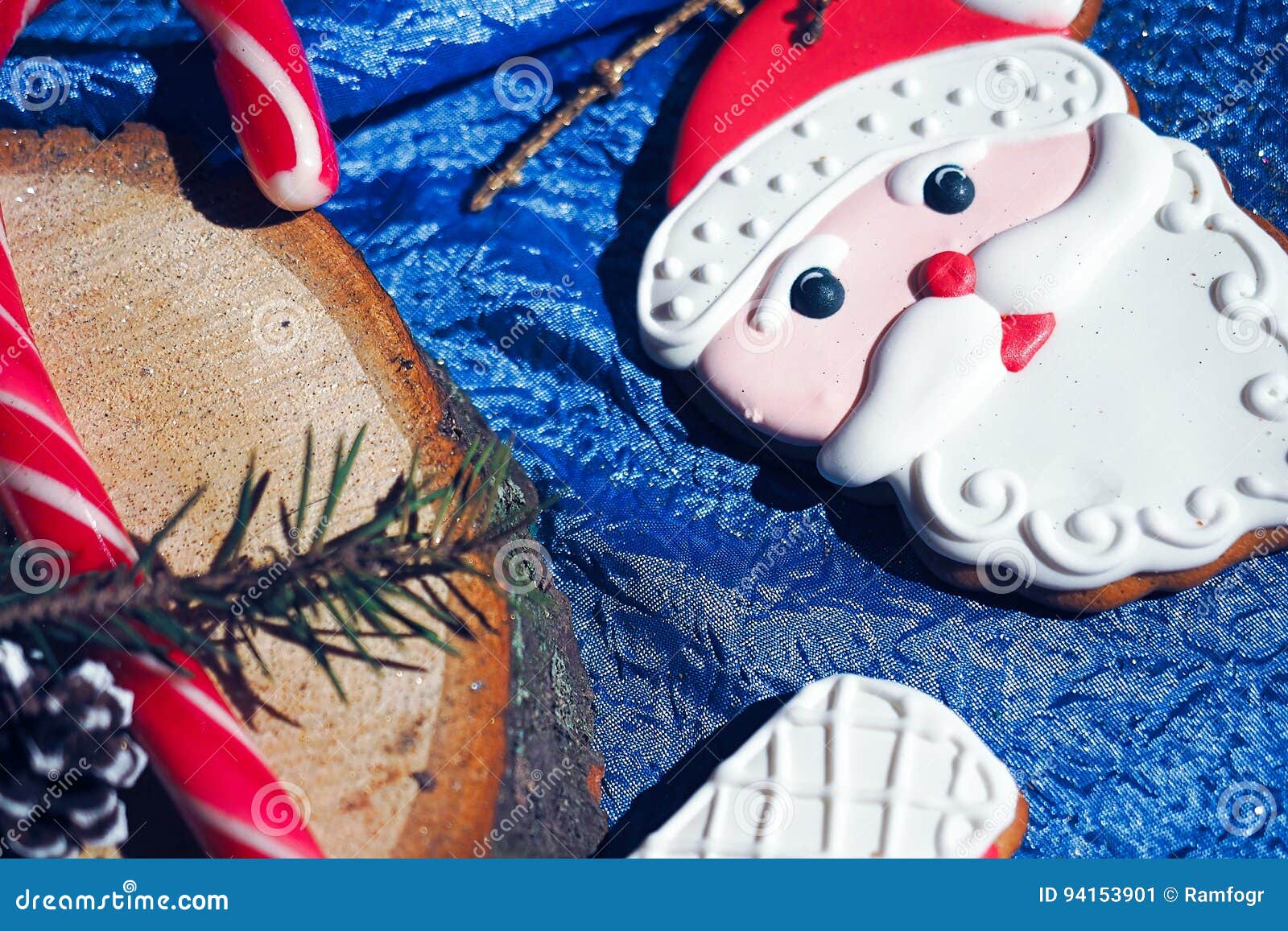 Santa Claus Gingerbread Man Stock Image - Image of cheerful, decoration ...