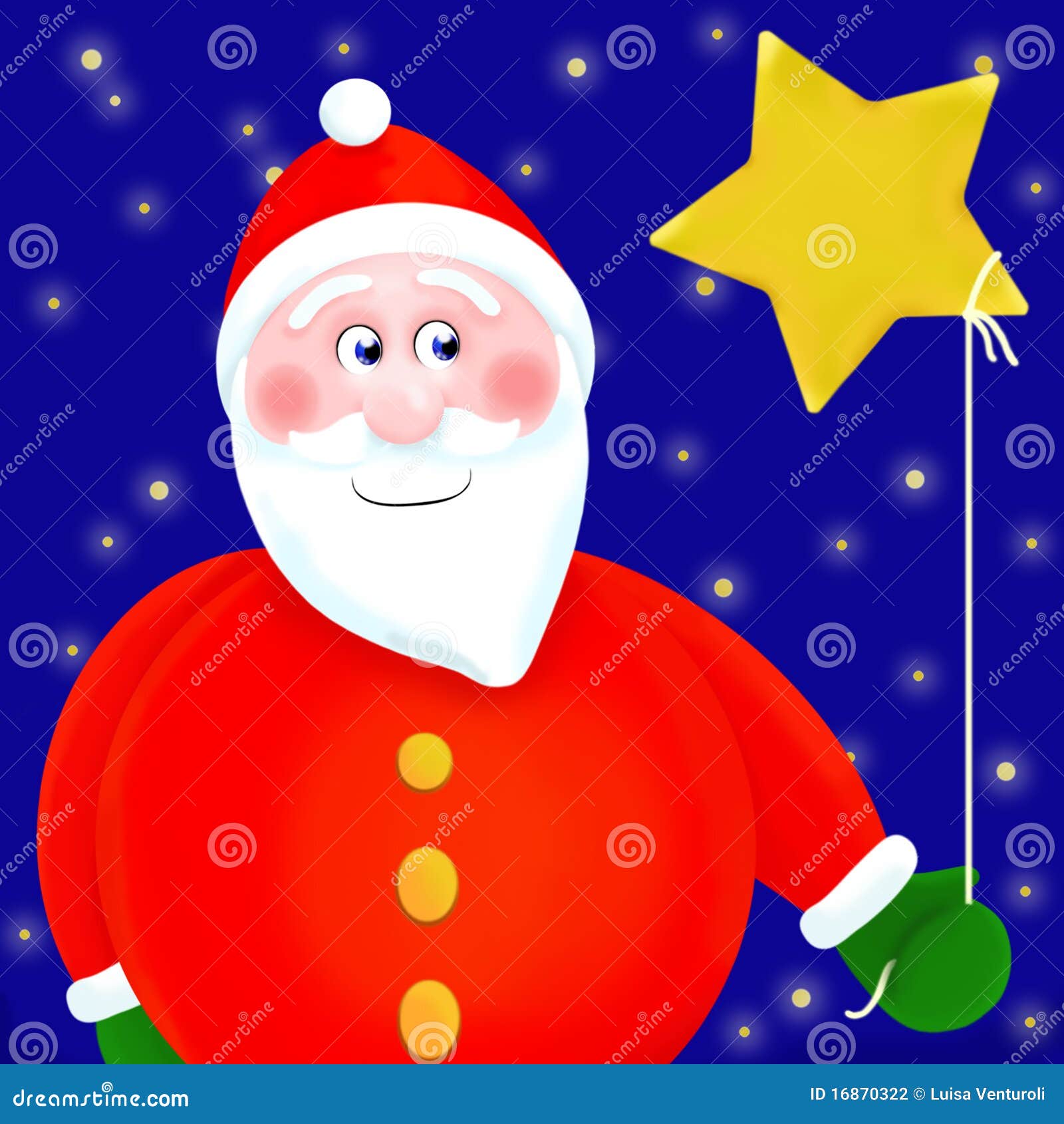 Santa Claus gives stars stock illustration. Illustration of rope - 16870322