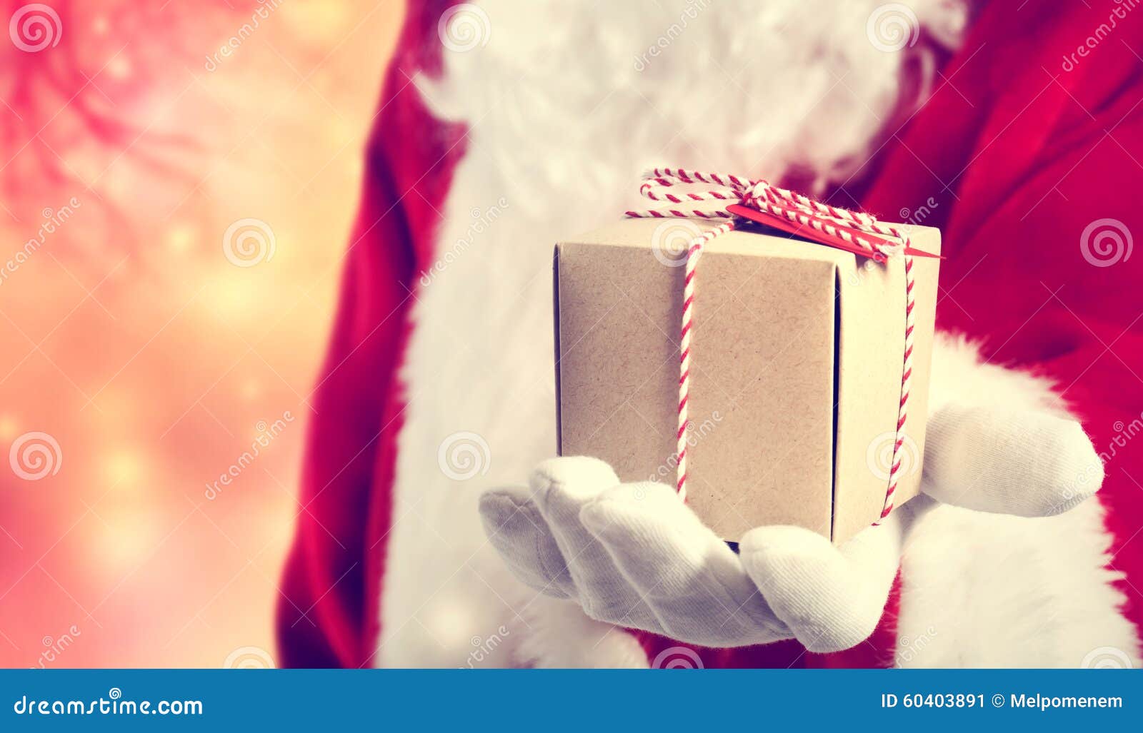 Santa Claus giving a gift stock image. Image of claus - 60403891