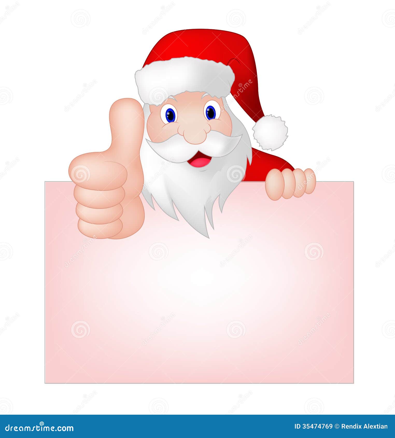 Santa Claus with Greeting Card Stock Illustration - Illustration of ...