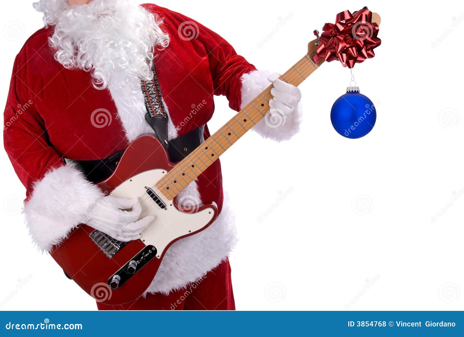 Santa Claus and guitar stock photo. Image of gift, music - 3854768