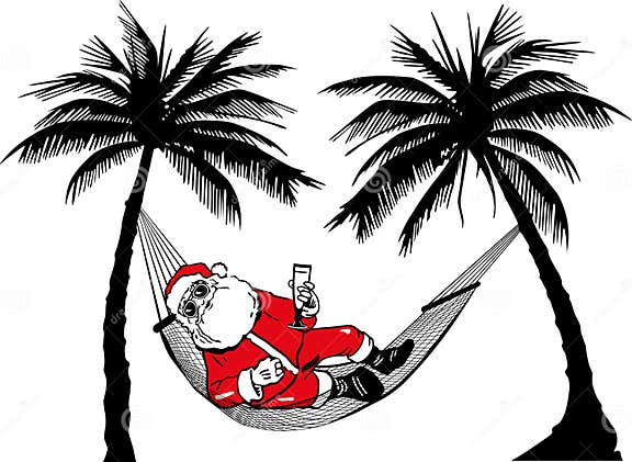 Santa Claus in hammock stock vector. Illustration of cartoon - 11270258