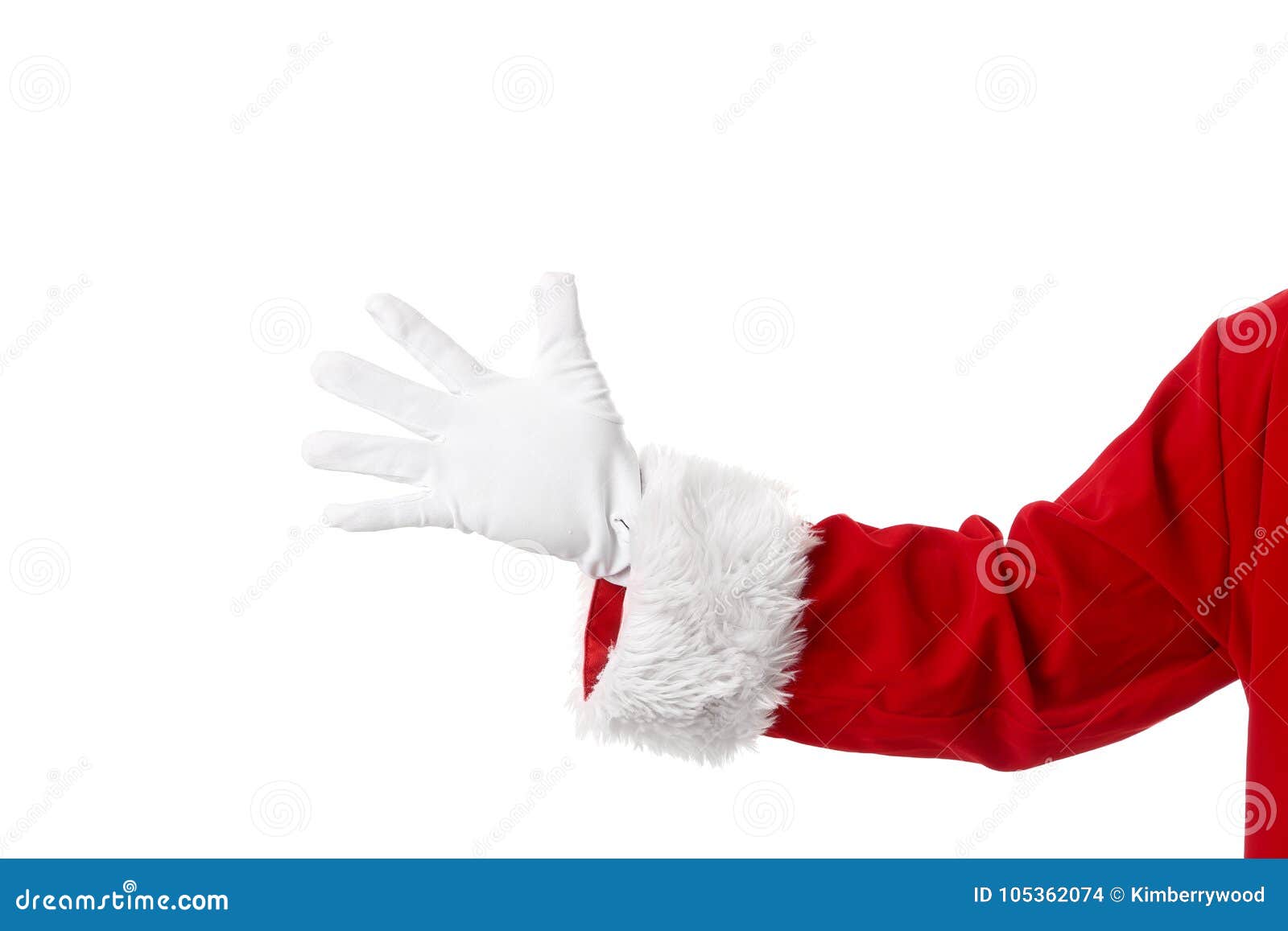 Santa Claus-hand stock foto. Image of aanbieding, geïsoleerd - 105362074