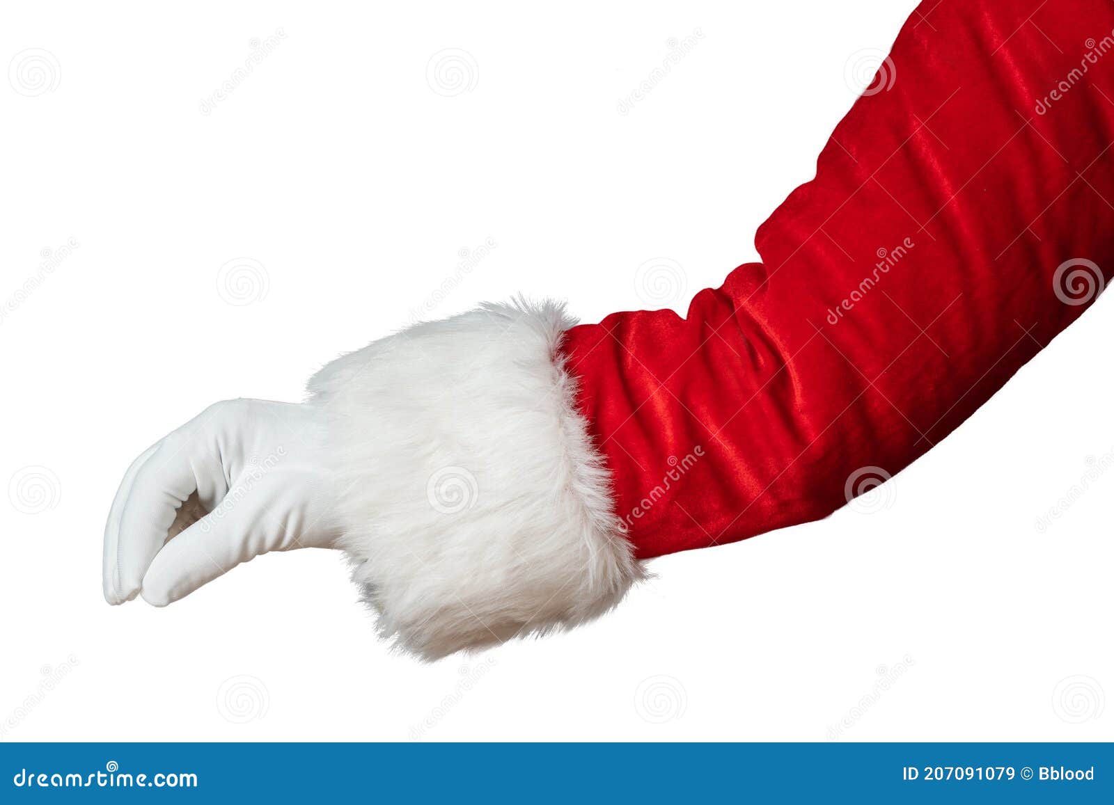 Hand Of Santa Claus Holding An Cactus Plant On Red Background Royalty ...