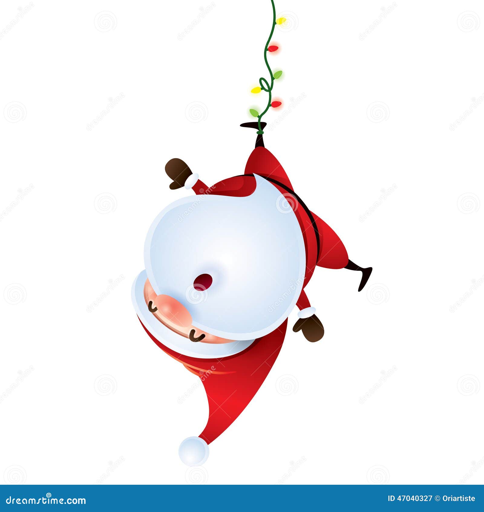 Santa Claus Hanging Upside Down Stock Vector - Illustration of copy ...