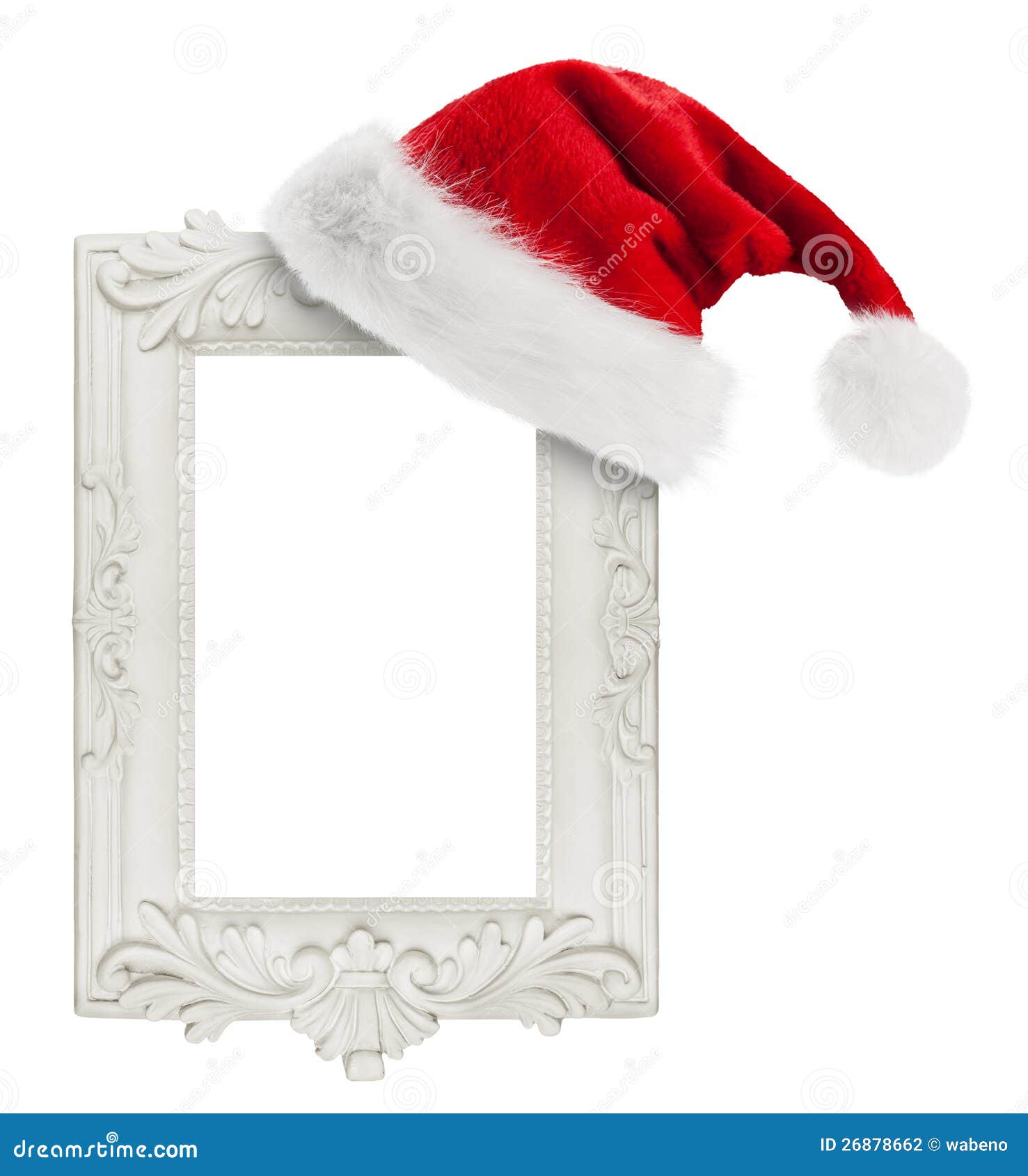 Santa Claus Hat Hung on the Vintage Frame Stock Photo - Image of ...