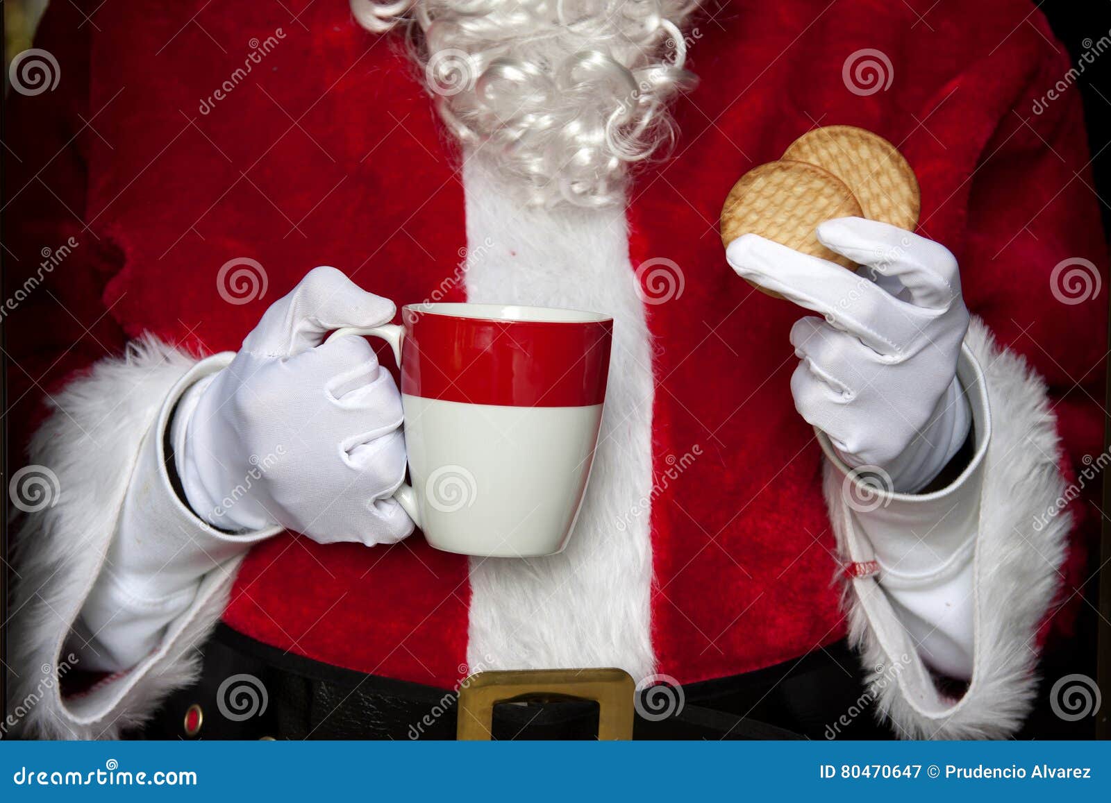 Santa claus having coffee stock image. Image of house - 80470647