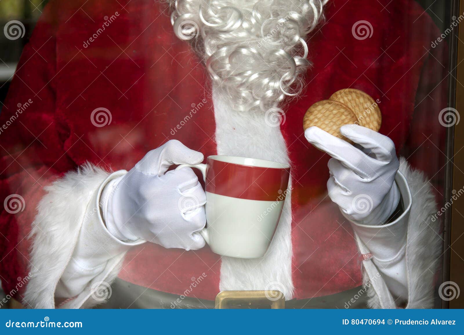Santa claus having coffee stock photo. Image of male - 80470694