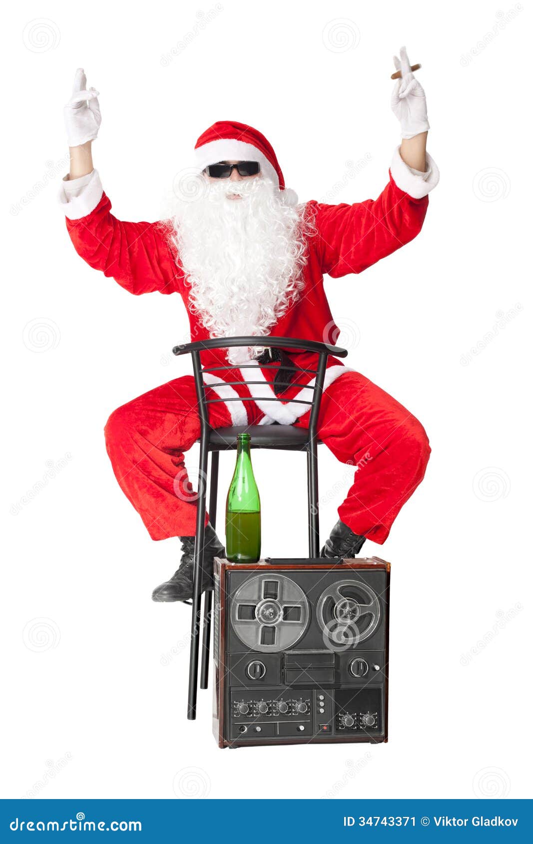 Santa Claus Having Fun At Party Stock Image - Image: 34743371
