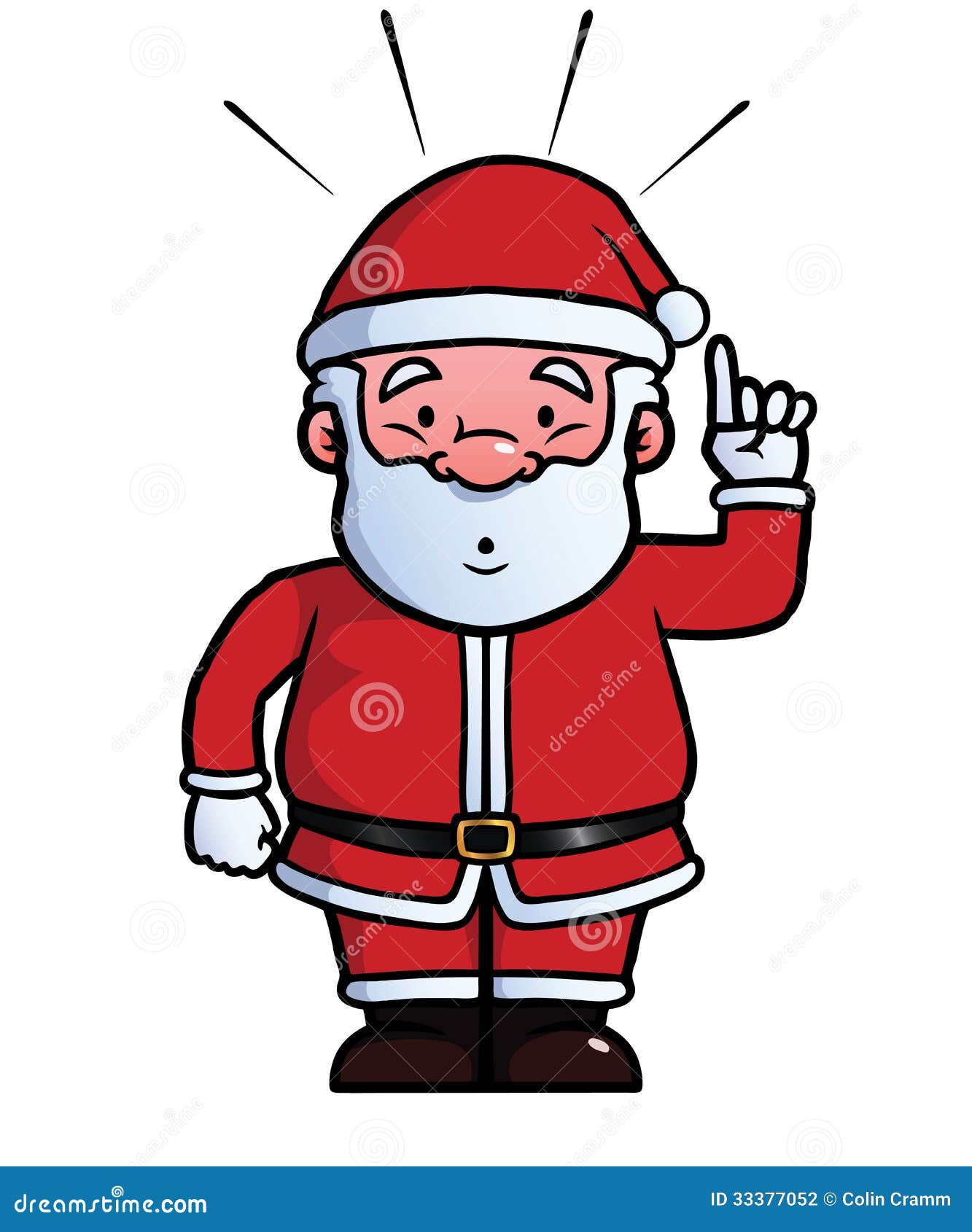 Santa Claus having an idea stock vector. Illustration of santa - 33377052