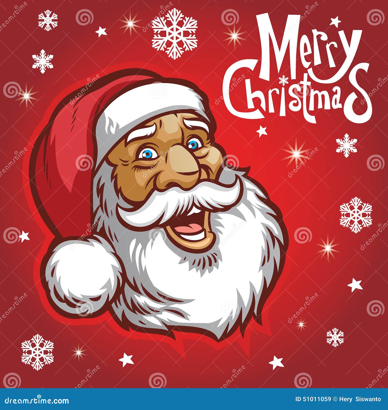 Santa claus head stock vector. Illustration of congratulation - 51011059