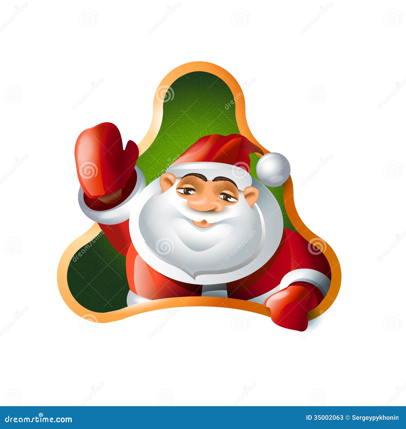 Santa Claus. Hello stock vector. Illustration of hold - 35002063