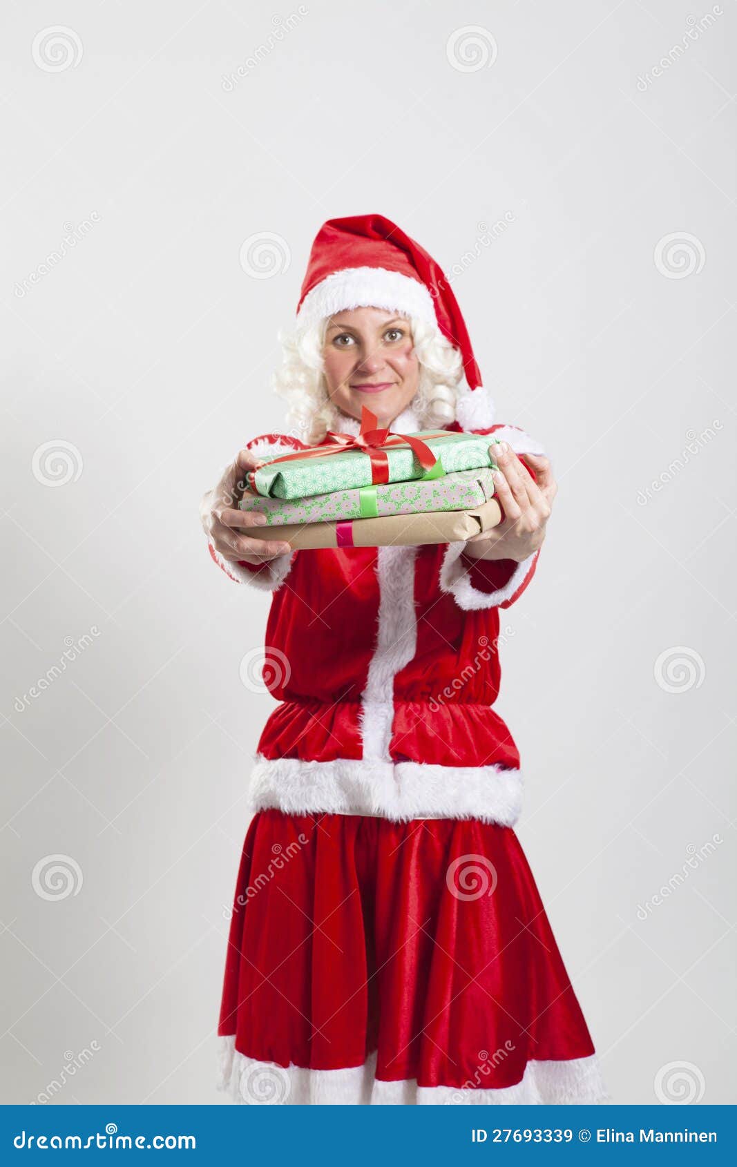 Santa Claus helper elf stock image. Image of present - 27693339