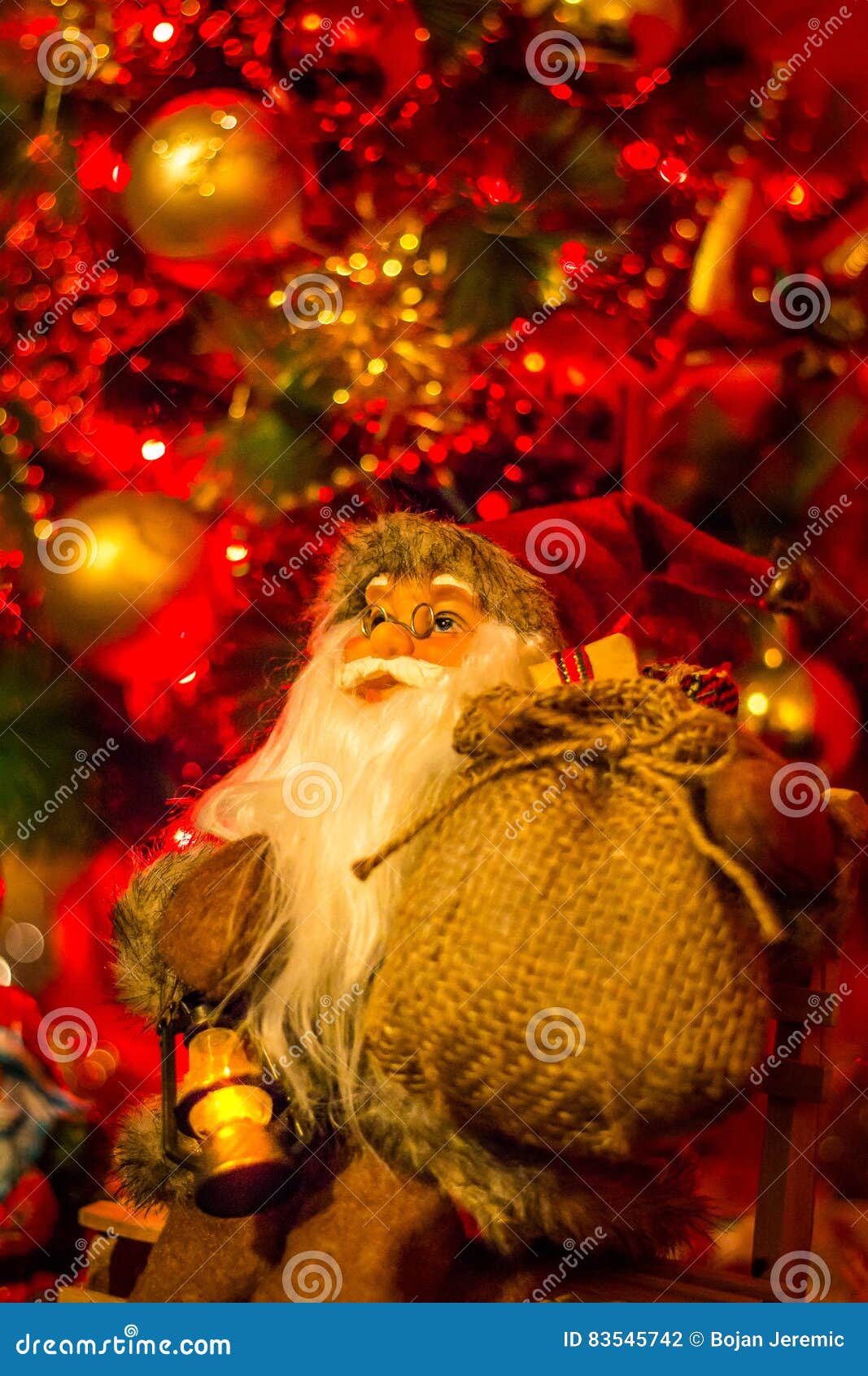 Santa Claus is Here, Sitting on the Bench Stock Photo - Image of season ...