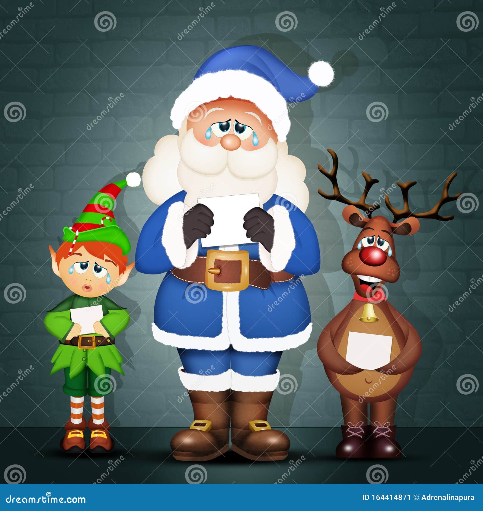 Santa Claus and His Friends in Prison Stock Illustration - Illustration ...