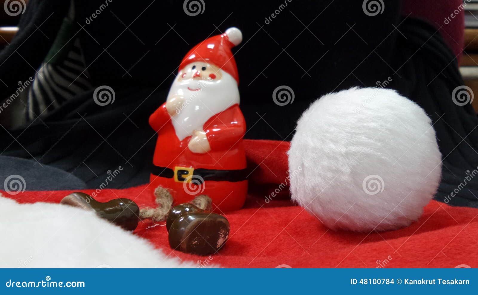 Santa Claus with His Magic Wizard Hat Stock Photo - Image of snowman ...