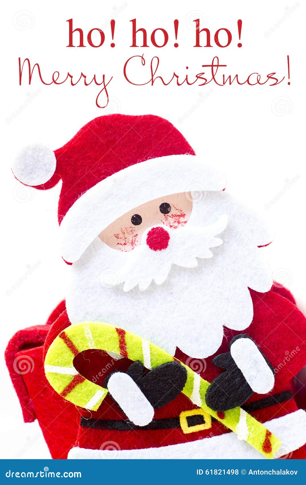 Santa Claus Ho!Ho!Ho! Card stock photo. Image of winter - 61821498