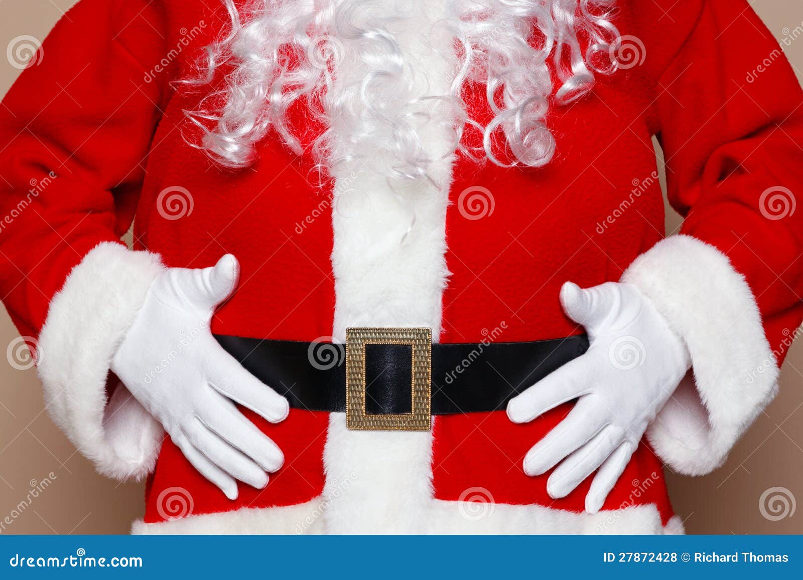 Santa Claus Holding His Belly Stock Photo - Image of happy, claus: 27872428