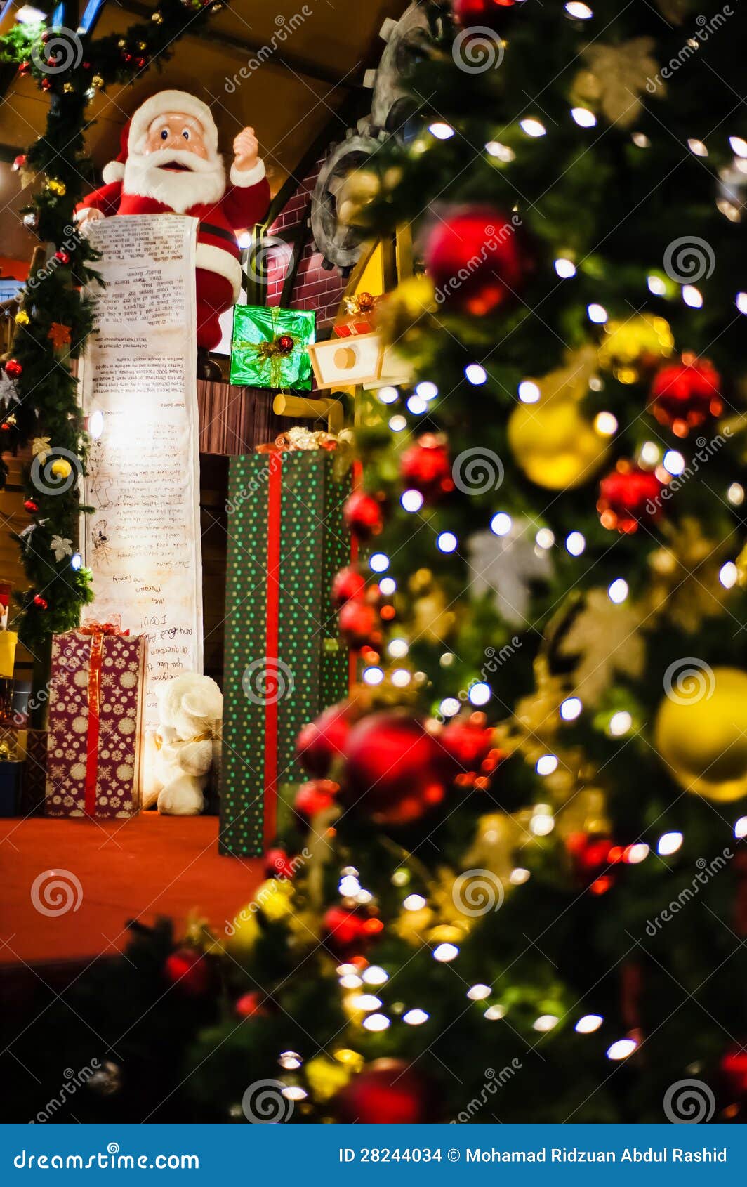 Santa Claus Holding Long List Stock Photo - Image of accessories ...