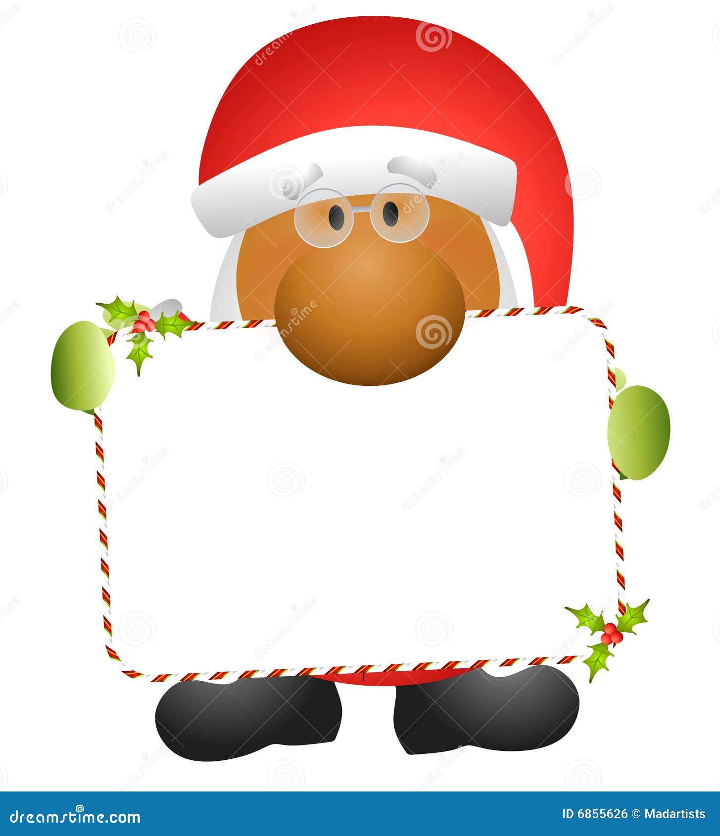Santa Claus Holding Note stock illustration. Illustration of noel - 6855626