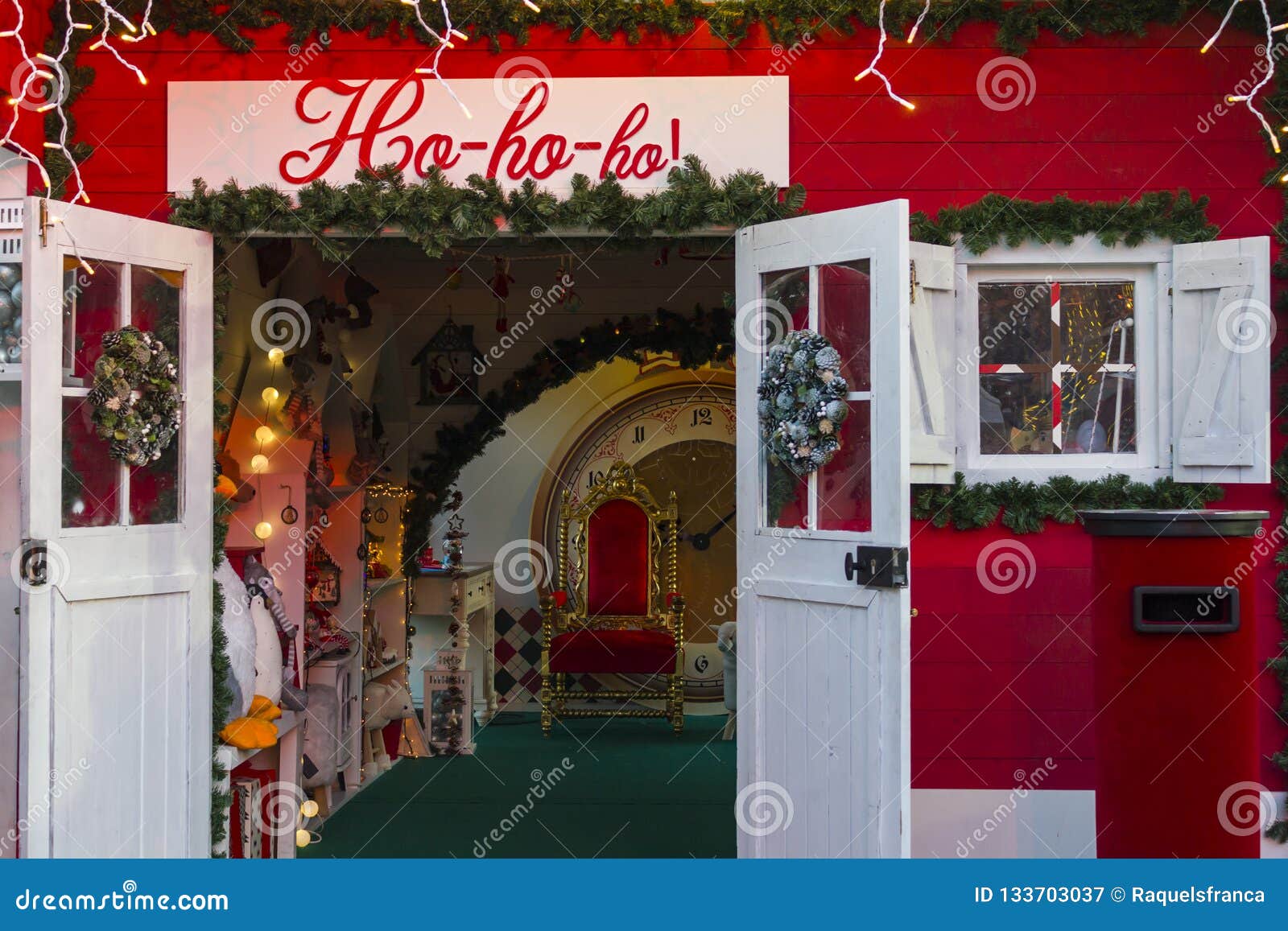 Santa claus home exterior stock image. Image of house - 133703037