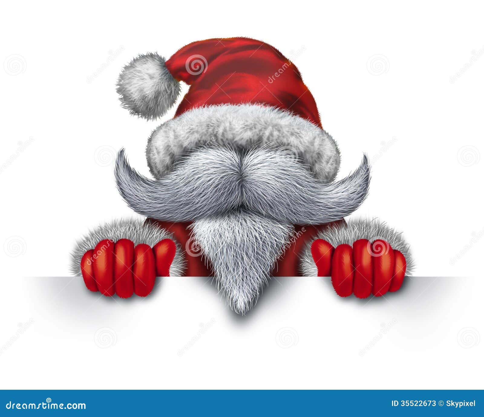 Santa Claus Horizontal Sign Illustration Stock - Illustration du barbe ...