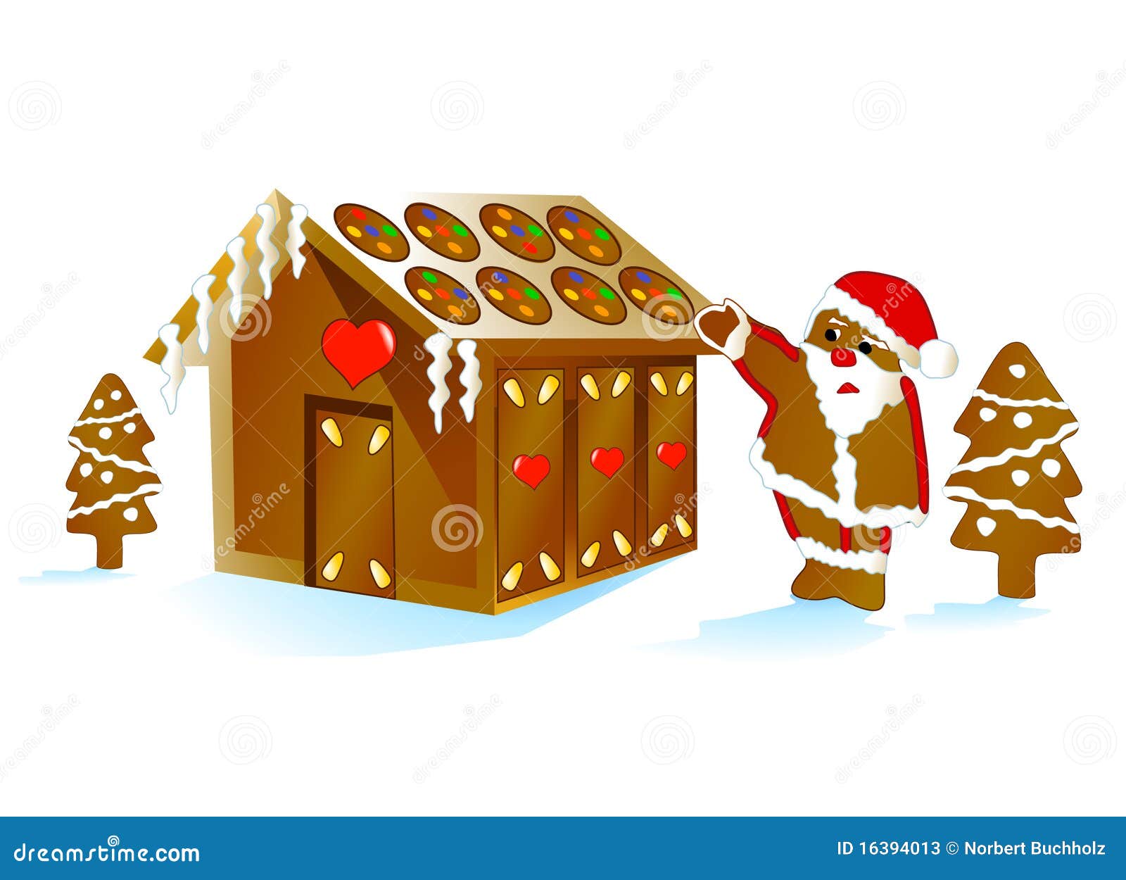 Santa Claus with House stock vector. Illustration of house - 16394013