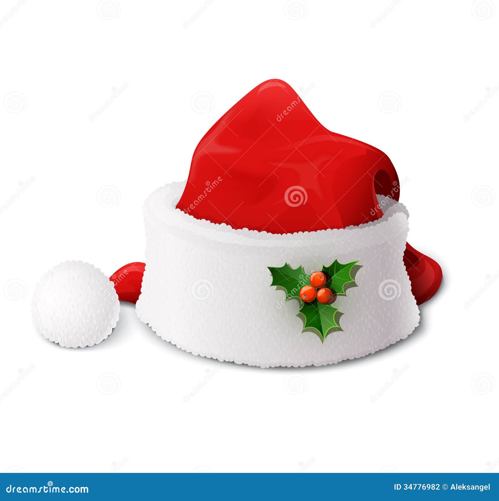 Santa Claus-Hut stock abbildung. Illustration von dekoration - 34776982