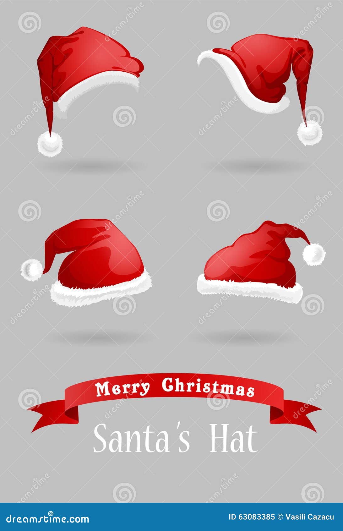 Santa Claus-Hut vektor abbildung. Illustration von symbol - 63083385