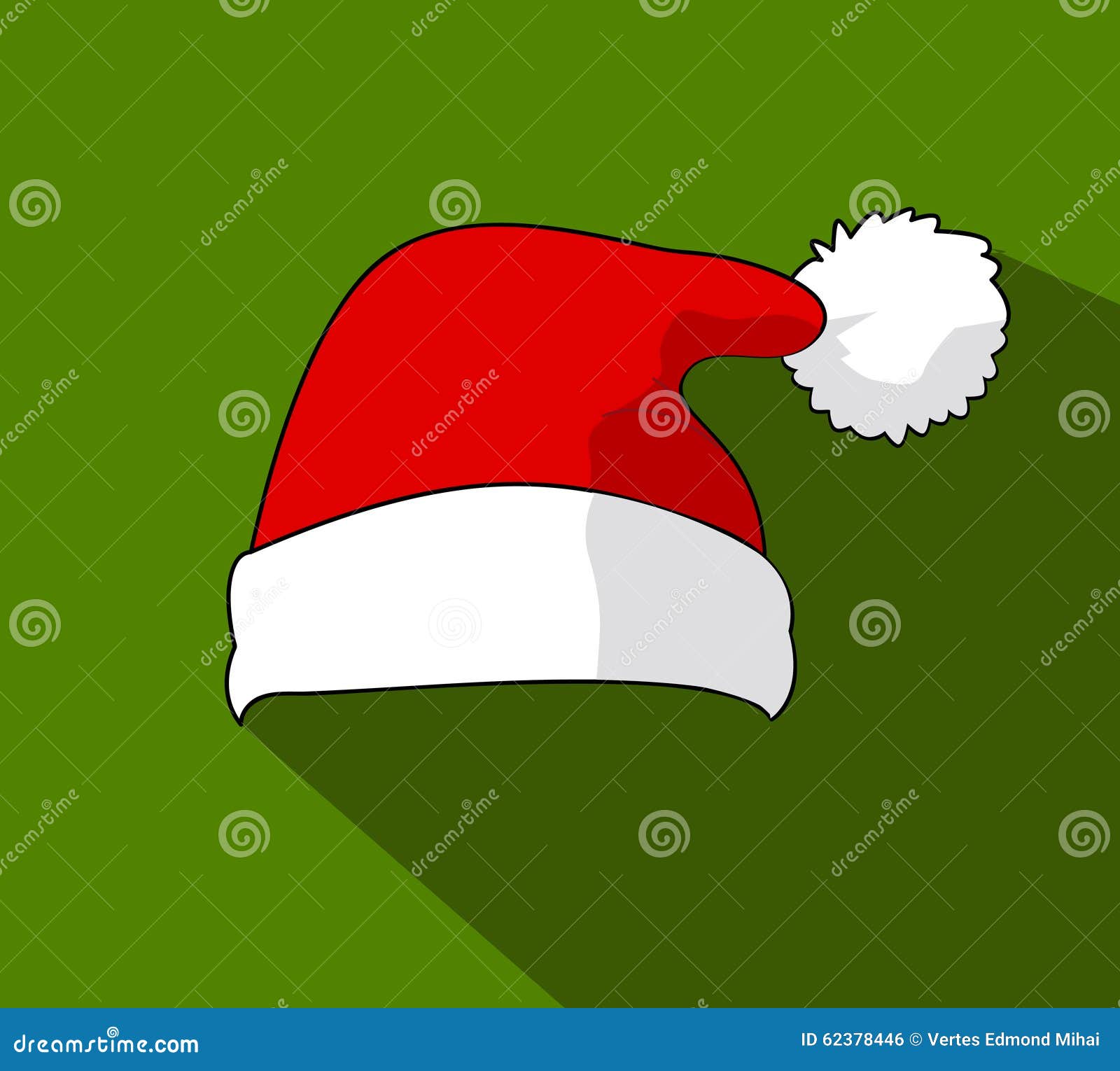 Santa Claus-Hut, Vektor vektor abbildung. Illustration von abbildung ...