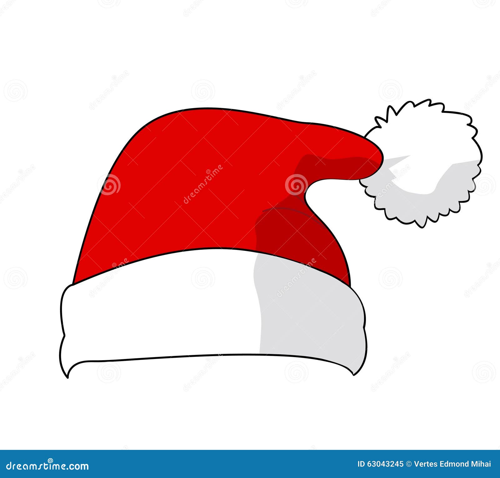 Santa Claus-Hut, Vektor vektor abbildung. Illustration von hintergrund ...