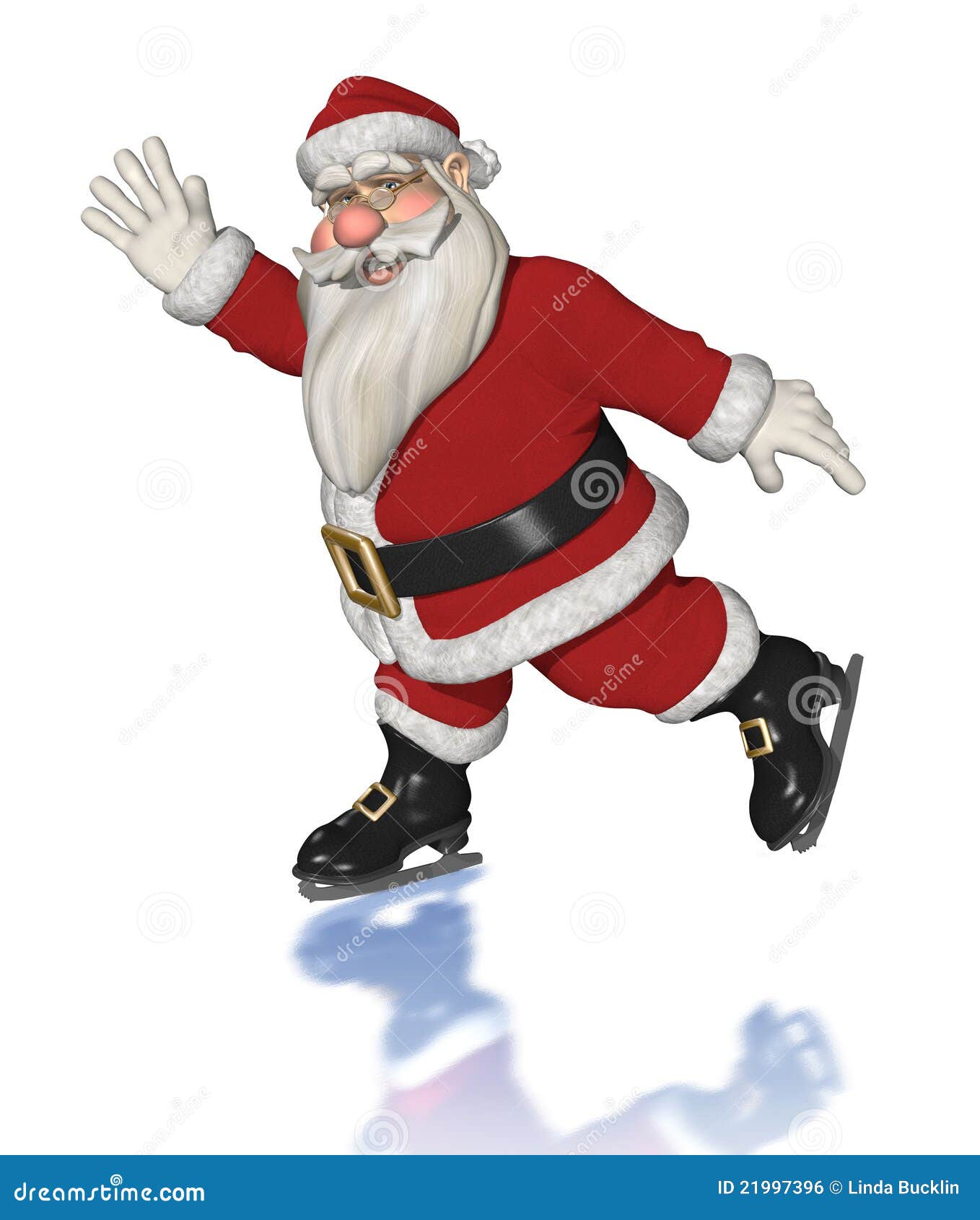Santa Claus Ice Skating stock illustration. Illustration of rink - 21997396
