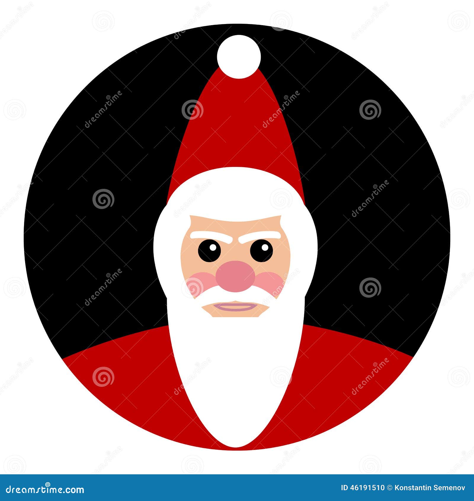 Santa Claus icon stock vector. Illustration of merry - 46191510