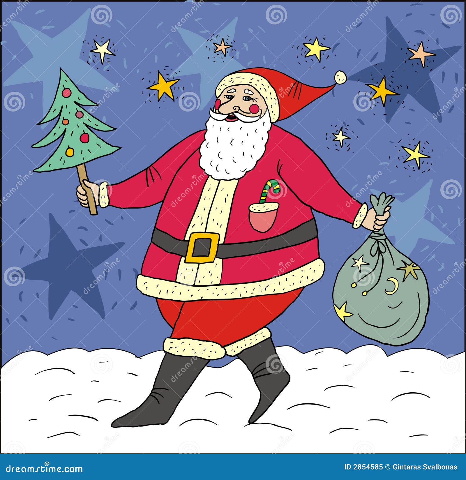 Santa Claus illustration stock vector. Illustration of rendering - 2854585