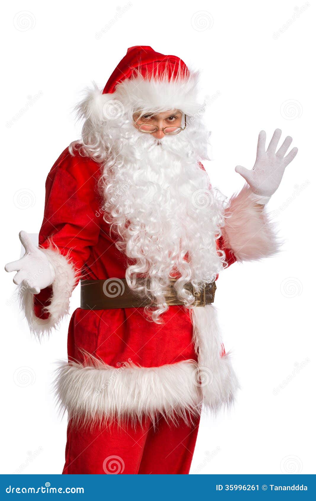 Santa Claus isolated stock image. Image of welcoming - 35996261