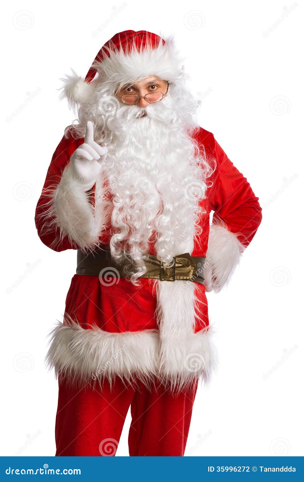 Santa Claus isolated stock photo. Image of hand, glove - 35996272