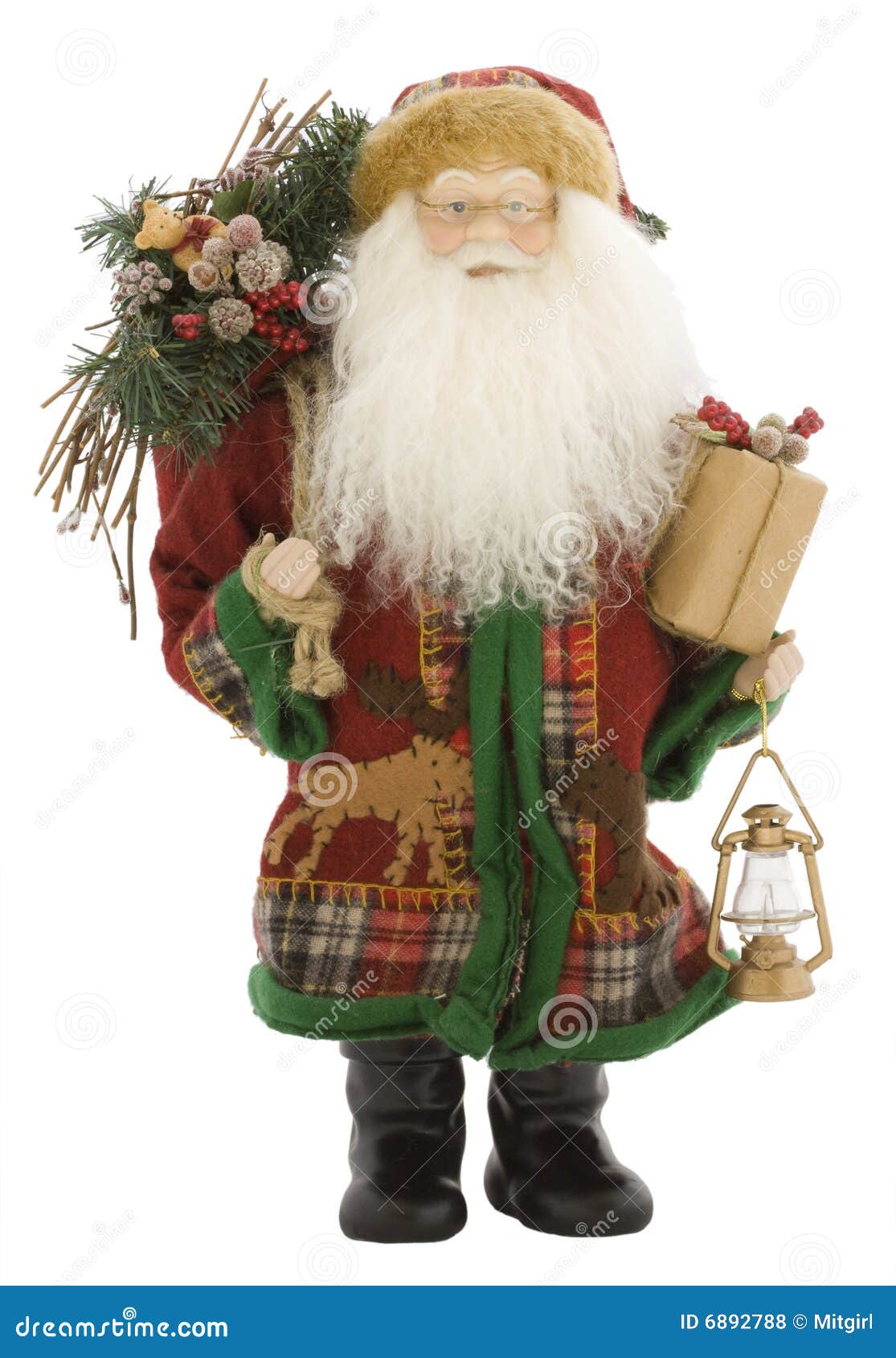 Santa Claus Isolated on White Stock Photo - Image of season, stocking ...