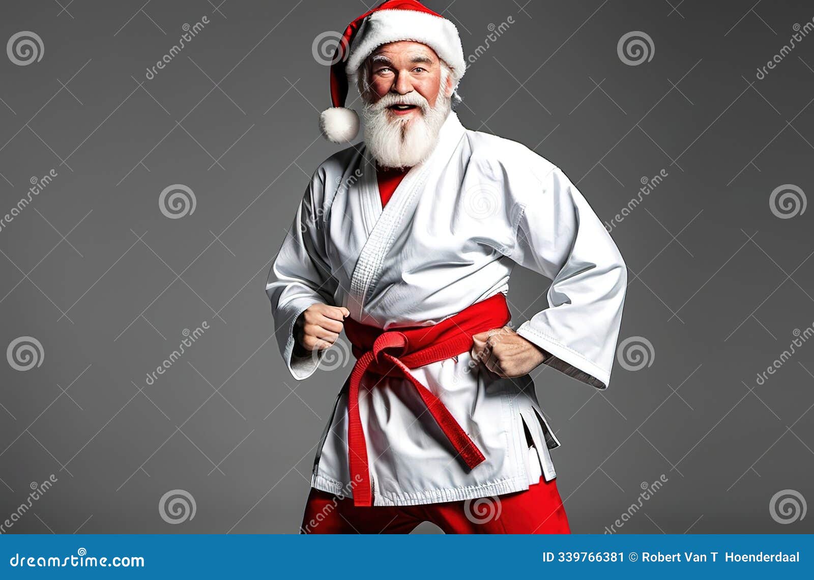 Santa Claus in a Karate Suit at 8-10-2024 Stock Illustration ...