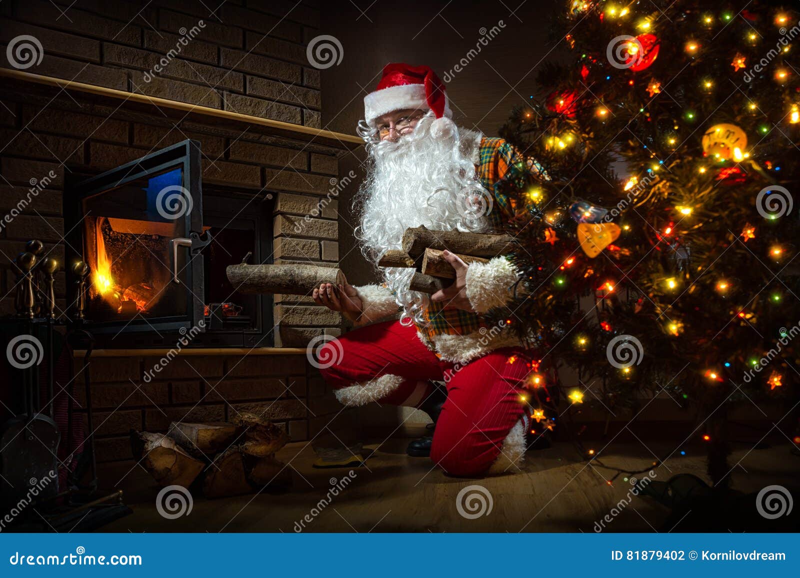 Santa Claus stock photo. Image of night, hold, nicholas - 81879402