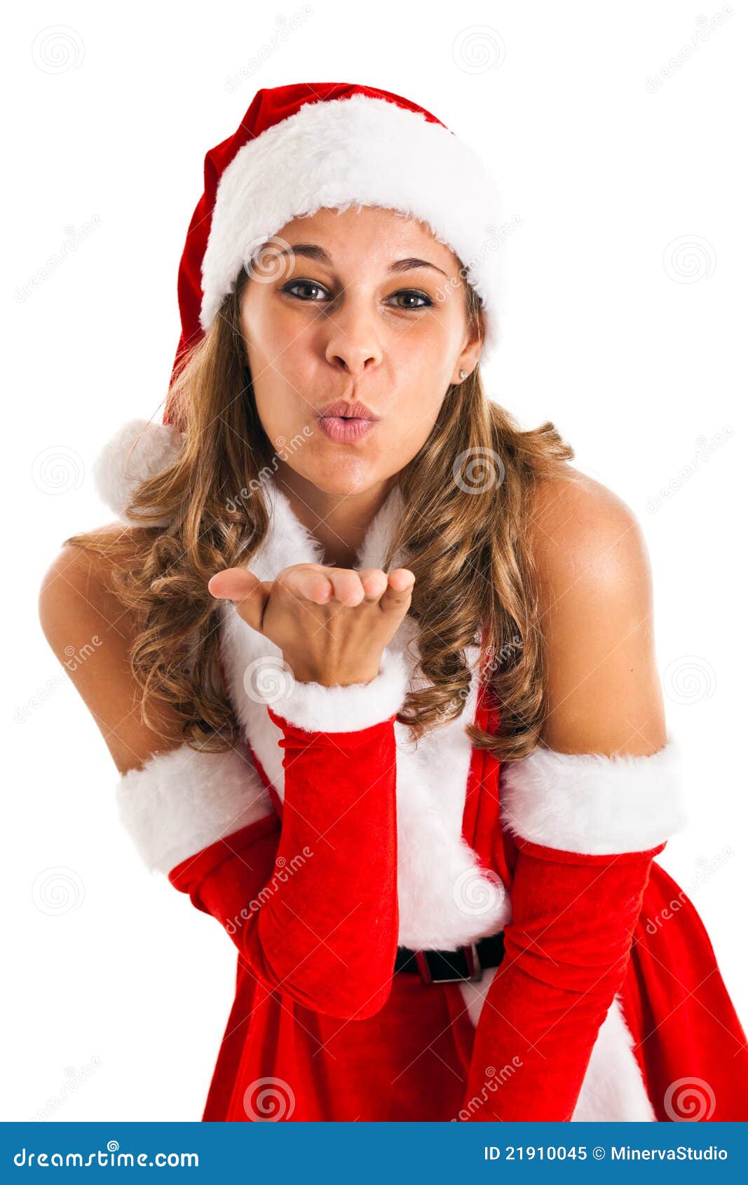 Santa Claus kissing stock image. Image of smile, xmas - 21910045